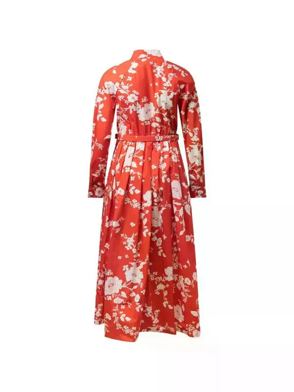 SELF-PORTRAIT Floral-pattern Cotton Midi Dress