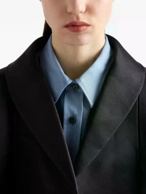 Prada Single-breasted Double Satin Coat