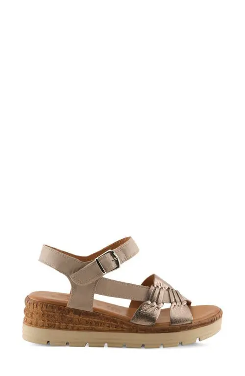 SPRING STEP SHOES Kirra Wedge Sandal - Stone Multi