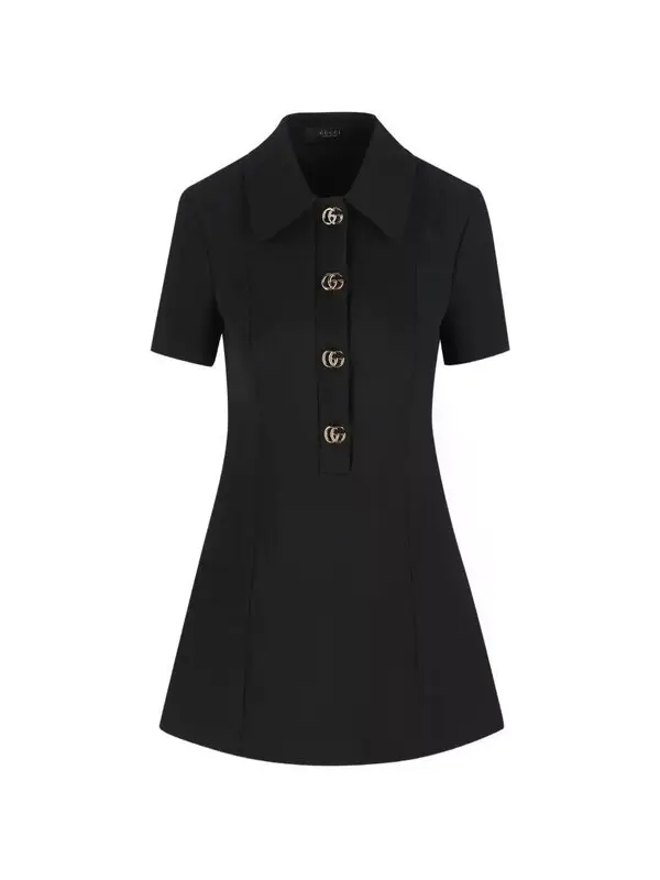 Gucci Wool Double G-detail Mini Dress