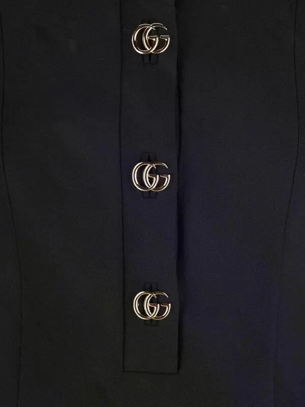 Gucci Wool Double G-detail Mini Dress