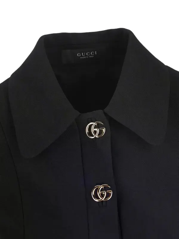 Gucci Wool Double G-detail Mini Dress