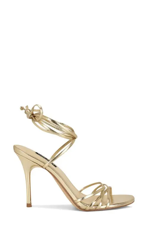 Nine West Opela Ankle Wrap Sandal - Gold