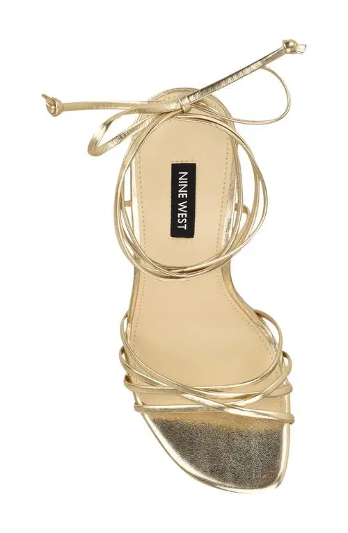 Nine West Opela Ankle Wrap Sandal - Gold