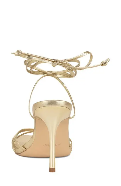 Nine West Opela Ankle Wrap Sandal - Gold