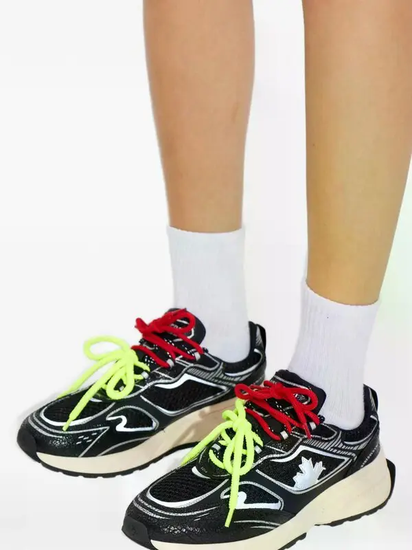 Dsquared2 Sprinter" Sneakers With Maple Leaf Detail - Black
