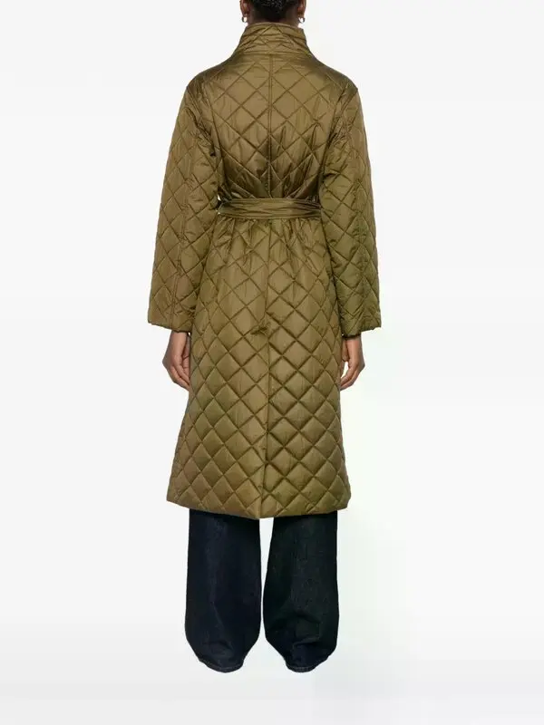 Gant Quilted Belted Coat - Brown