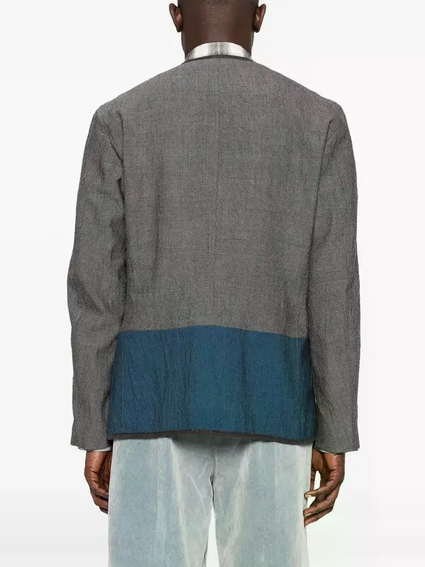 Issey Miyake Collarless Button Jacket