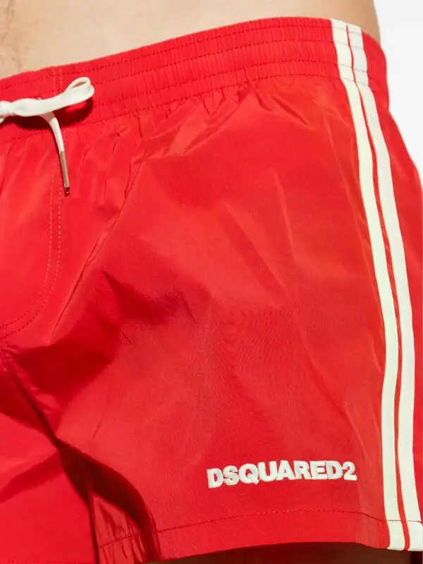 Dsquared2 Striped Swim Shorts - Red