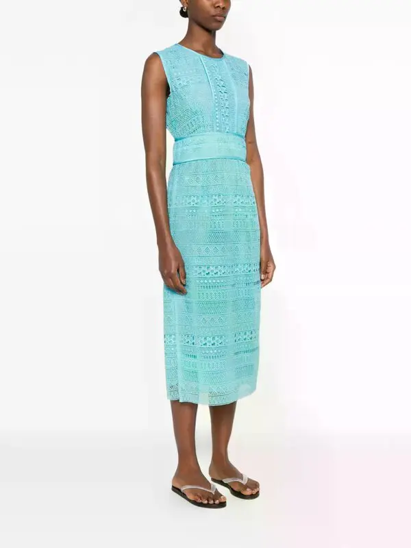 ERMANNO FIRENZE Lace Ruffled Dress