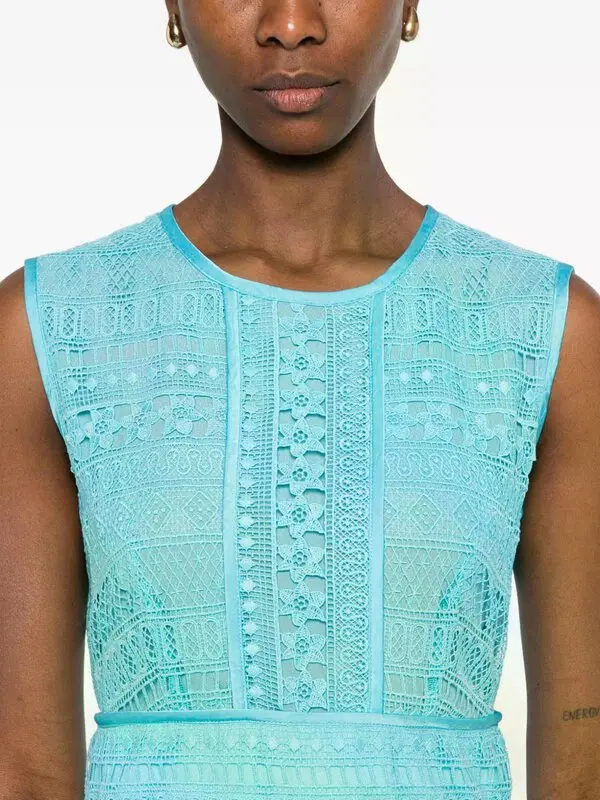 ERMANNO FIRENZE Lace Ruffled Dress