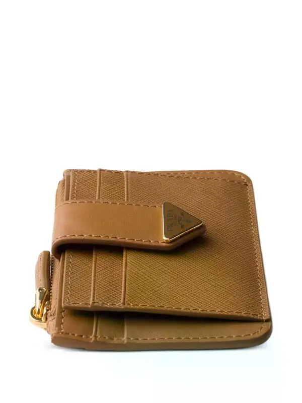 Prada Saffiano And Smooth Leather Card Holder