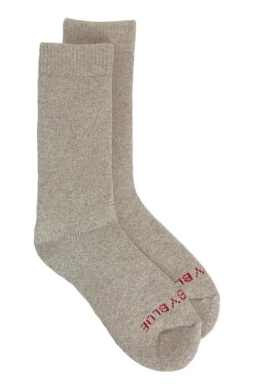 United By Blue Cushioned Wool-blend Crew Socks - Oatmeal
