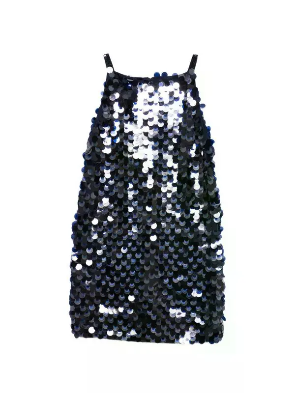 P.a.r.o.s.h Sequin-embellished Mini Dress - Blue