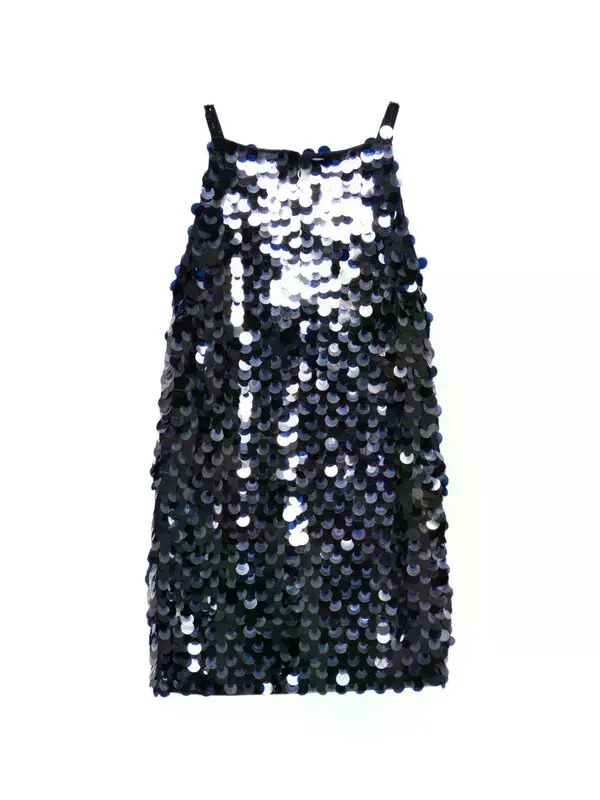 P.a.r.o.s.h Sequin-embellished Mini Dress - Blue