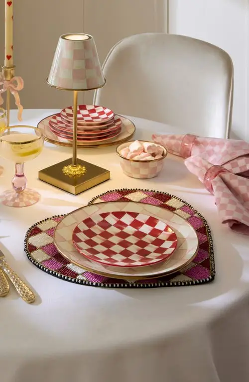 MACKENZIE-CHILDS Red & White Heart Placemat