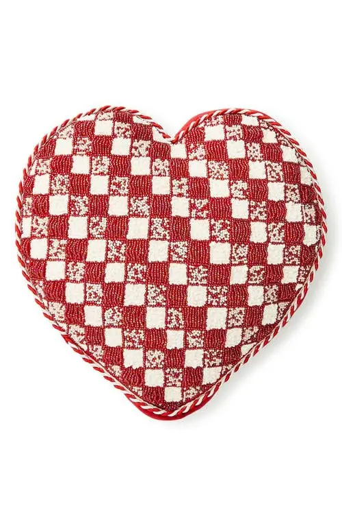 MACKENZIE-CHILDS Red & White Heart Placemat - Red/white