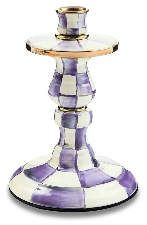 MACKENZIE-CHILDS Check Candleholder - Violet