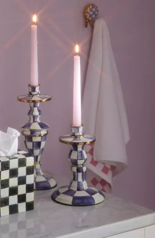 MACKENZIE-CHILDS Check Candleholder
