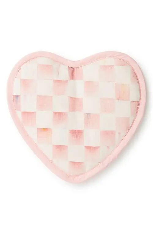 MACKENZIE-CHILDS Check Heart Potholder - Rosy