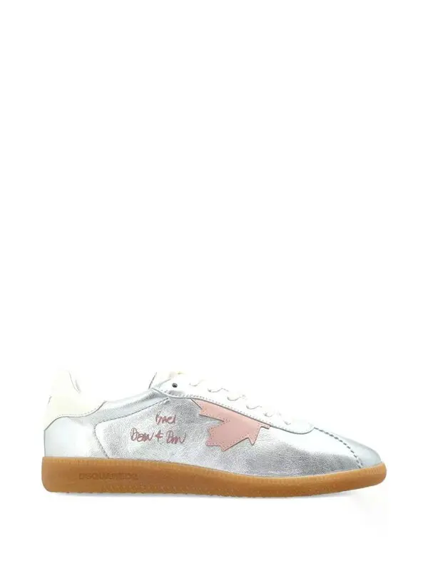 Dsquared2 Leaf-appliqué Sneakers - Silver
