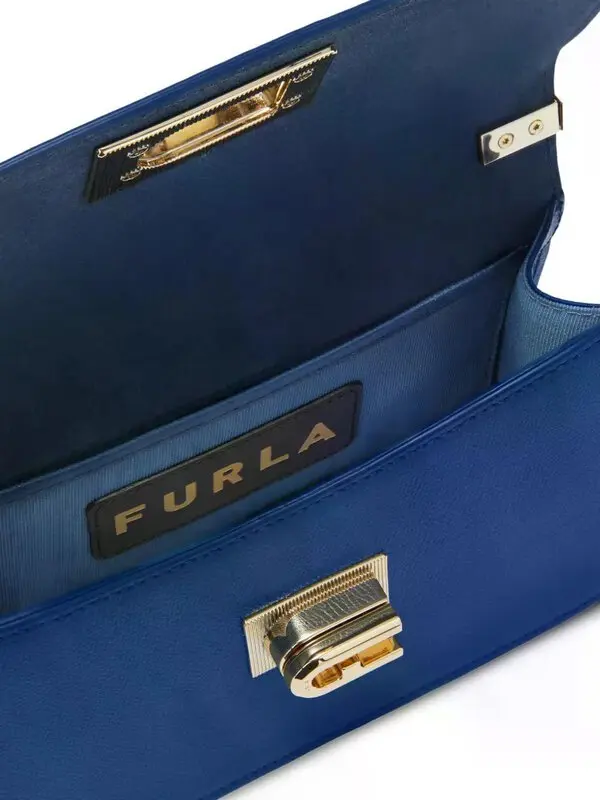 Furla Mini 1927 Arch Leather Crossbody Bag - Blue