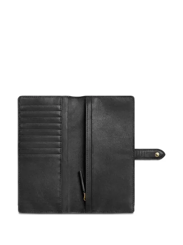 Shinola Continental Snap Leather Wallet - Black