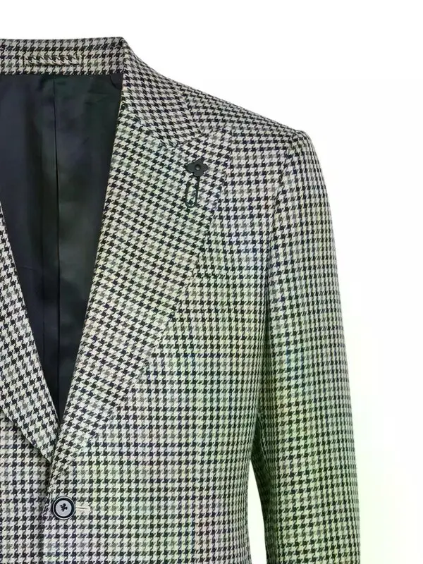 LARDINI Houndstooth-pattern Two-button Blazer