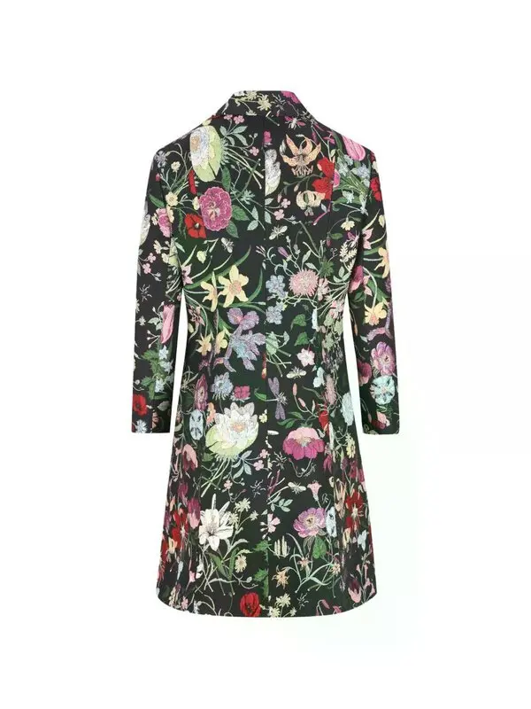 Gucci Floral Print Collared Coat