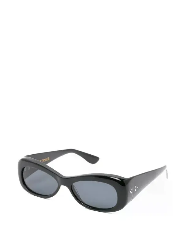 PORT TANGER Lydia Oval Frame Sunglasses - Black