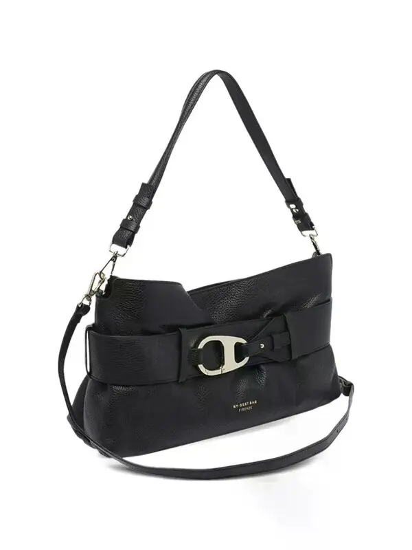 BEA MOMBAERS Bea + Mombaers Grained Leather Shoulder Bag With Belt Detail