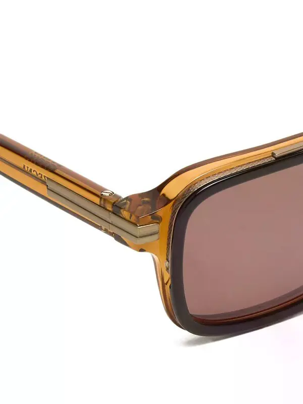 Zegna Square Frame Sunglasses - Brown