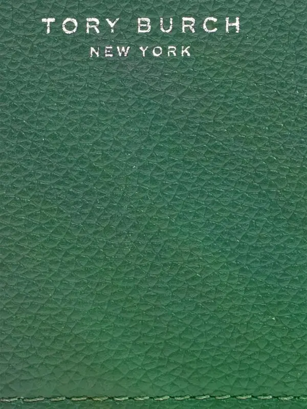 Tory Burch Zip Leather Wallet - Green