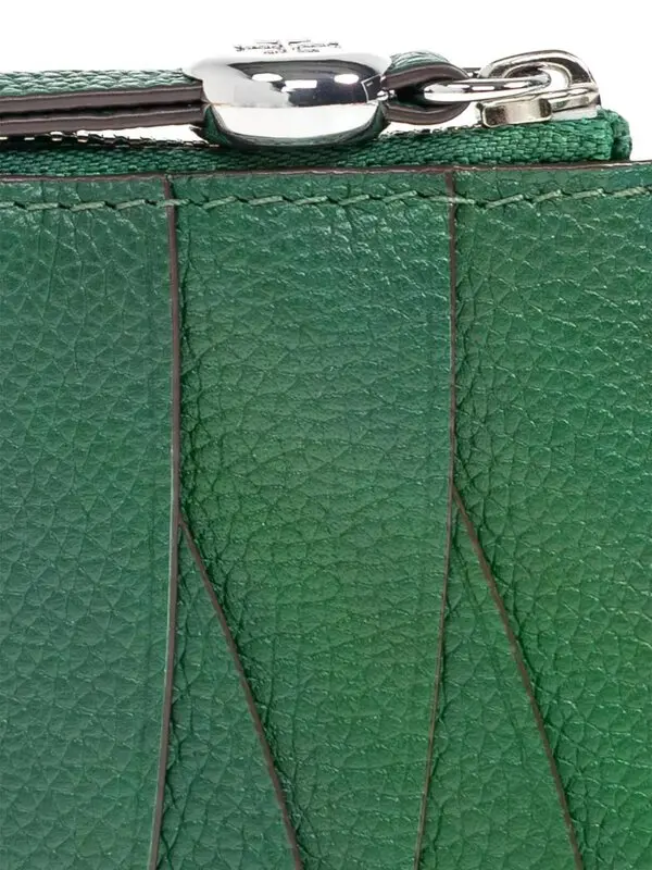 Tory Burch Zip Leather Wallet - Green