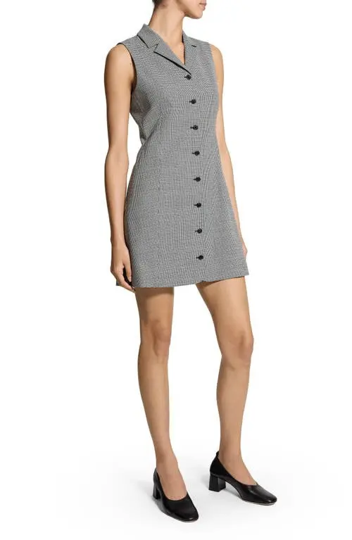 Theory Houndstooth Sleeveless Mini Dress