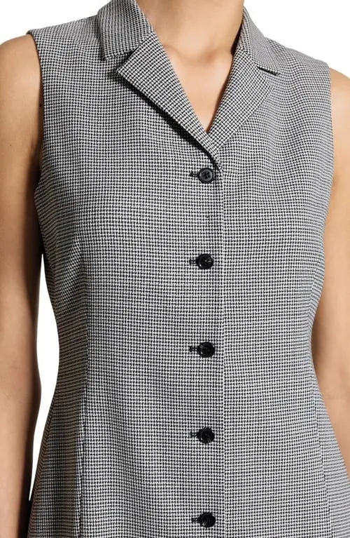 Theory Houndstooth Sleeveless Mini Dress
