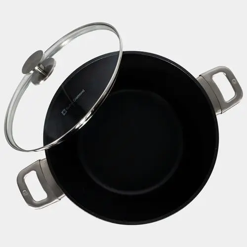 SWISS DIAMOND Chd Nonstick Stock Pot With Glass Lid