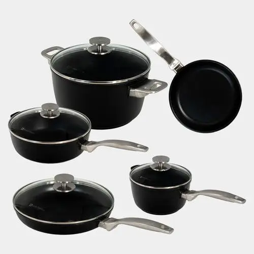 SWISS DIAMOND Chd 10 Piece Nonstick Cookware Set - Black