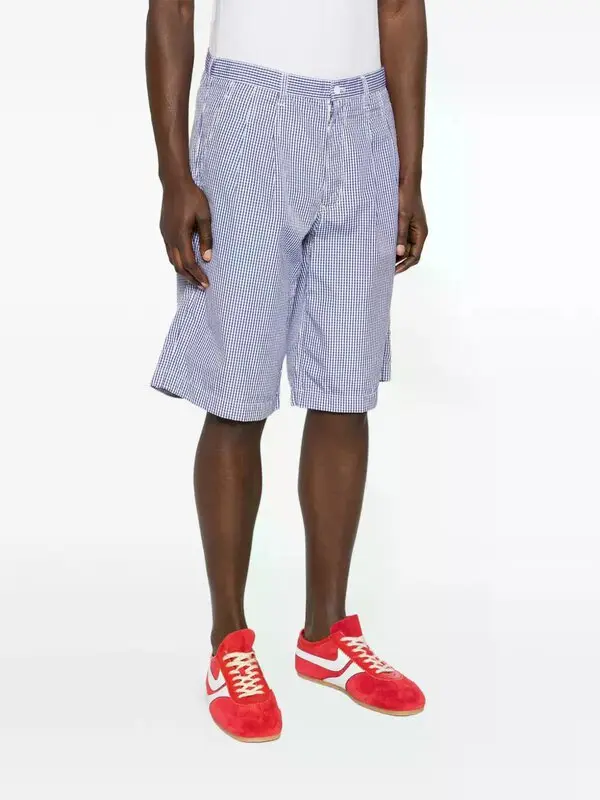 Comme Des Garçons Pleated Gingham Shorts