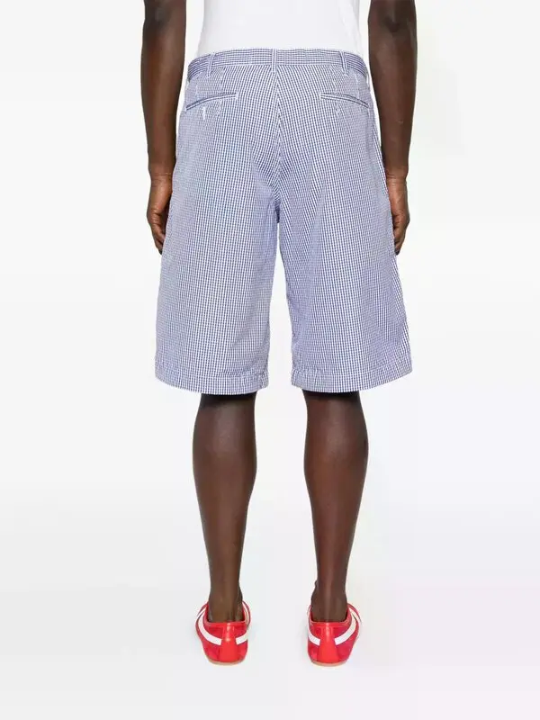 Comme Des Garçons Pleated Gingham Shorts