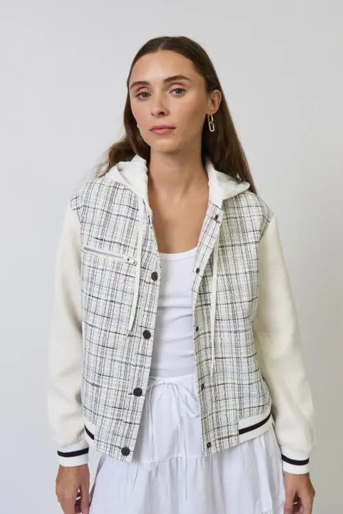 Central Park West Logan Tweed Bomber