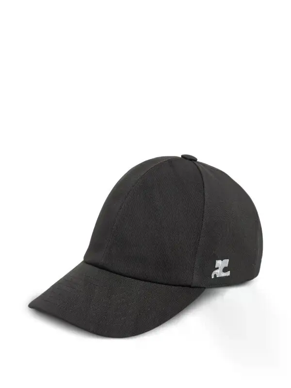 COURREGES Cotton Cap - Black