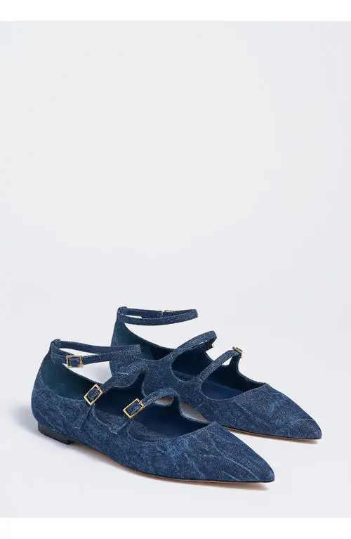 Marion Parke Francine Denim Flat