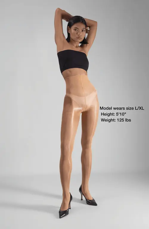 LECHERY® 3-pack Semi-sheer Glossy Tights - Caramel