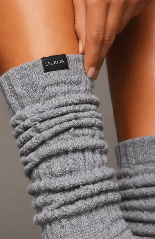 LECHERY® Bundle Of 3 Pairs Of Scrunch Slouchy Socks - Grey