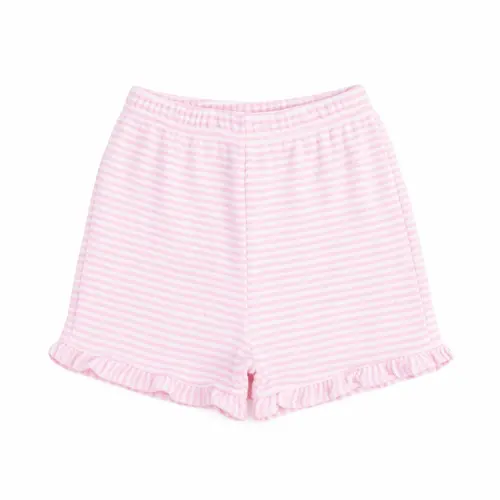 FLORENCE EISEMAN Stripe Terry Shorts - Pink/white