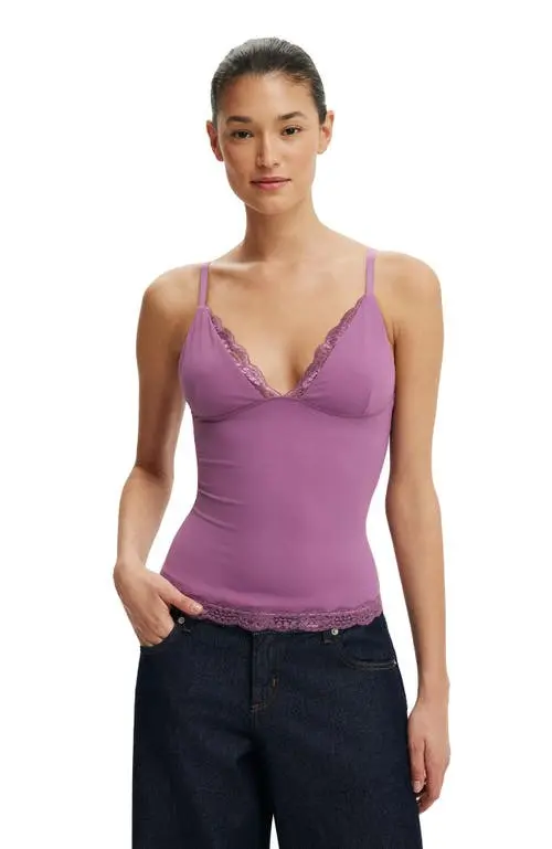 COTTON ON Lace Trim Cami - Texas Twilight
