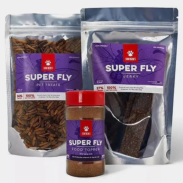 SCOUT & ZOE'S Super Fly Black Soldier Swarm Trio Dog Treat Variety Pack - Multicolored