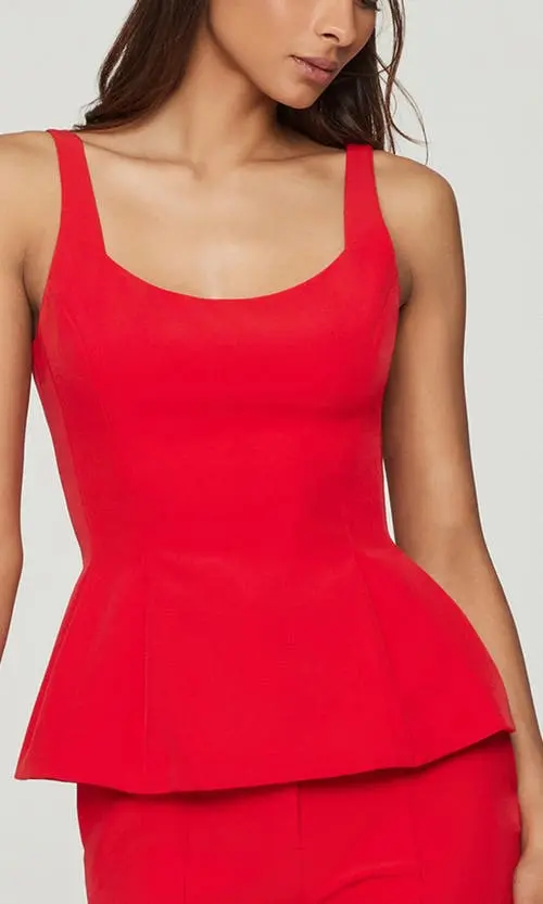 Generation Love Sofia Crepe Peplum Top