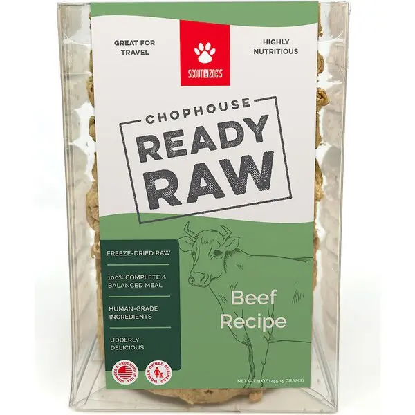 SCOUT & ZOE'S 9-ounce Chophouse Ready Raw Beef Dog Food